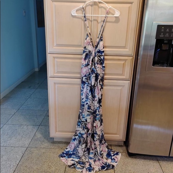 Aakaa | Dresses | Aakaa Blue Floral Dress | Poshmark